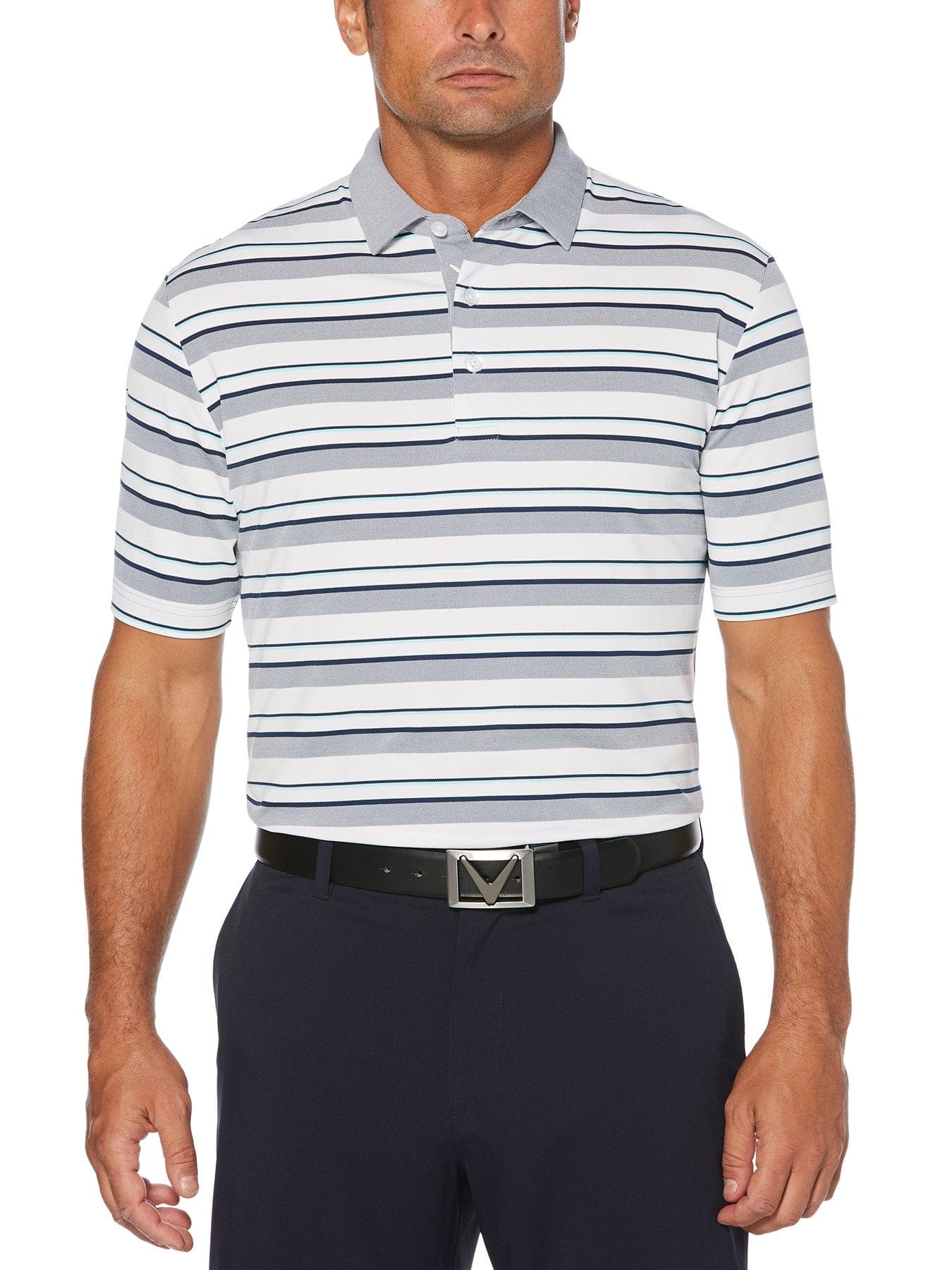 Mens Birdseye Stripe Golf Polo | Callaway Apparel