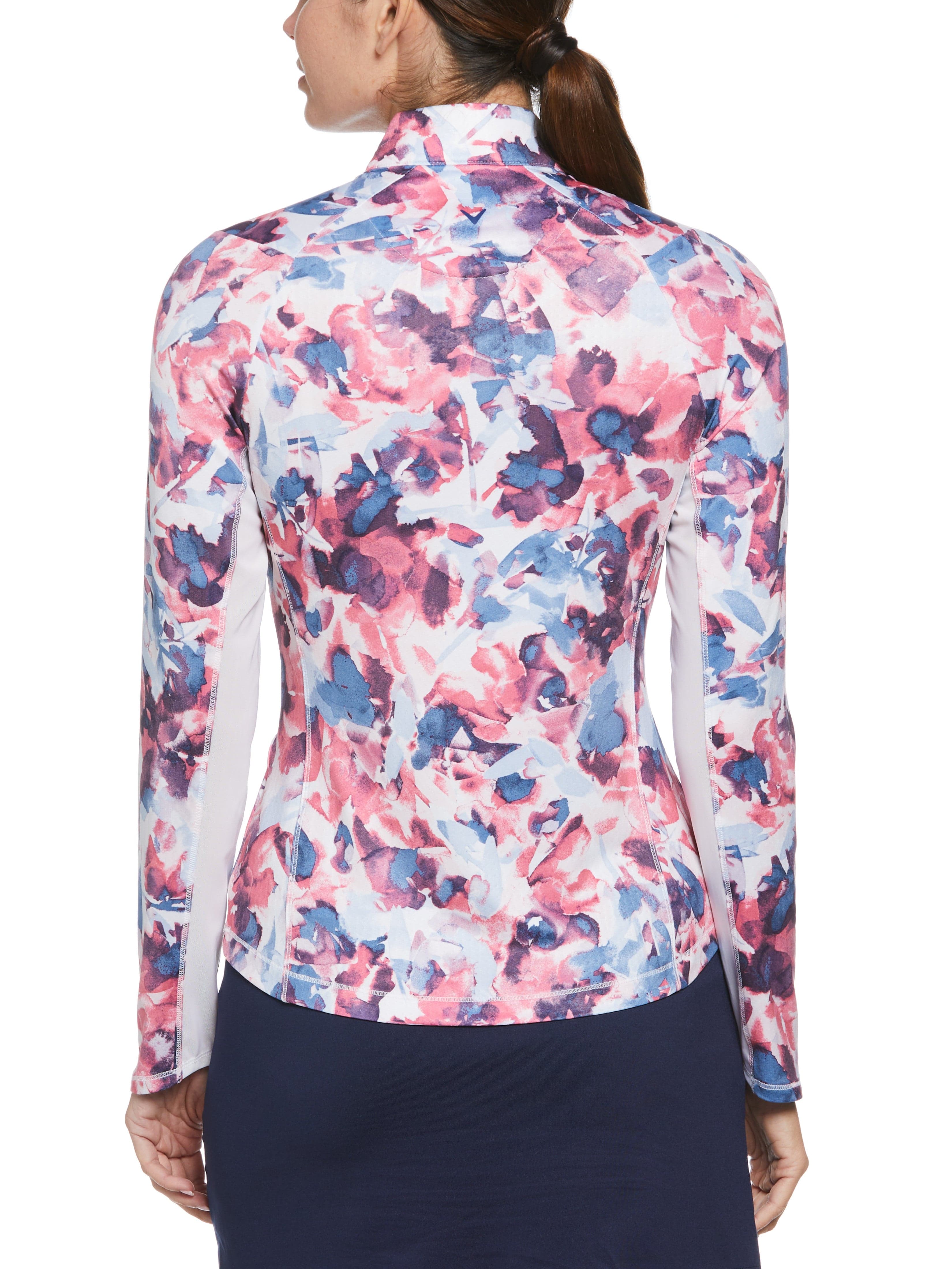 Womens Brushed Floral Print Sun Protection Golf Shirt | Callaway Apparel