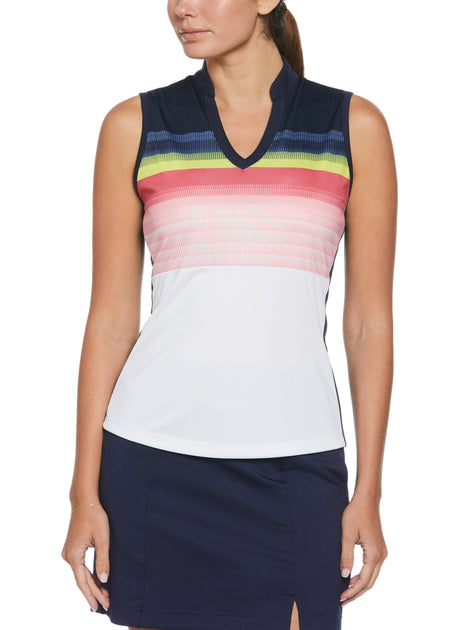 Womens Gradient Stripe Color Block Golf Polo | Callaway Apparel