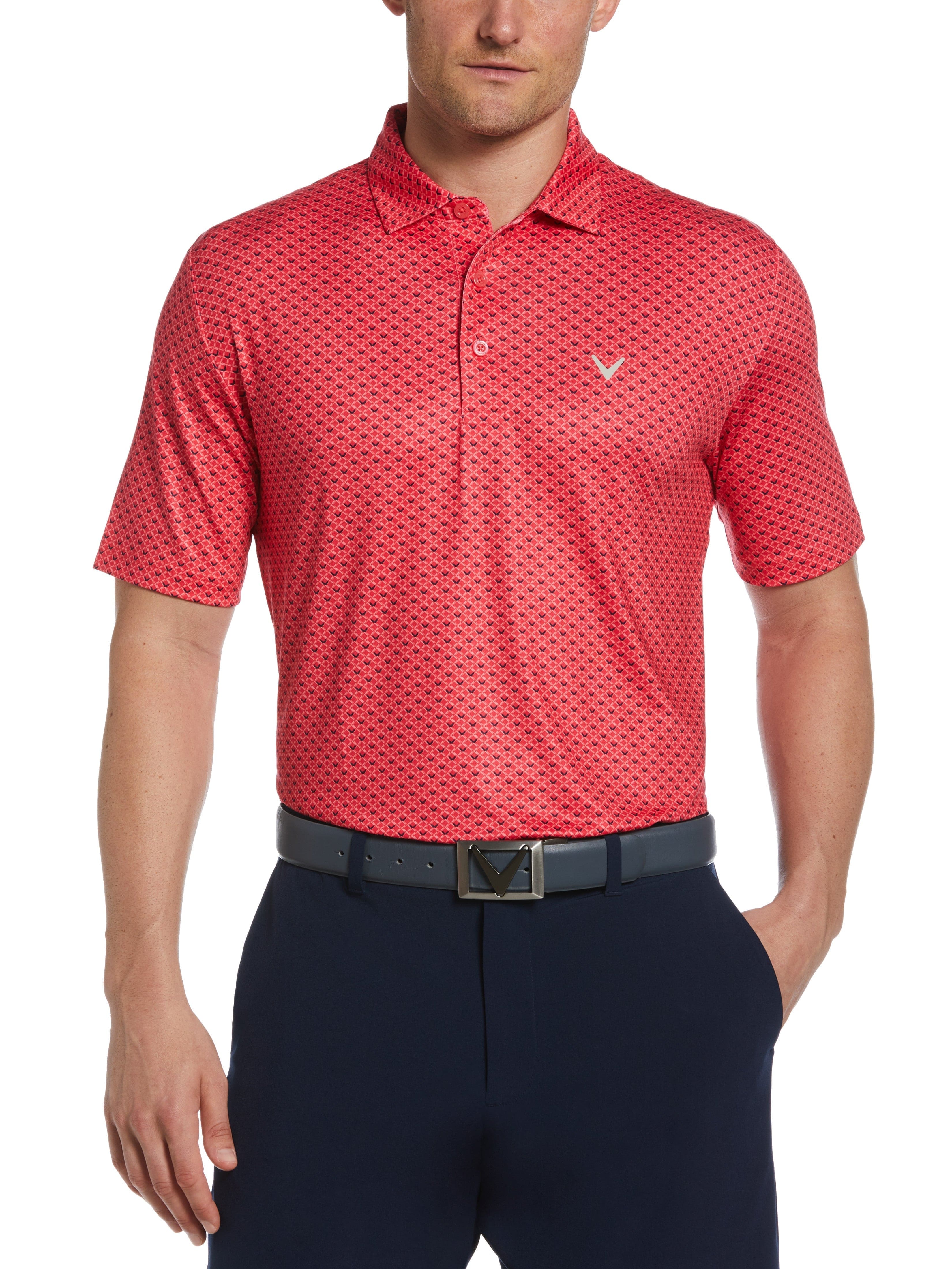 Mens Allover Chevron Print Golf Polo | Callaway Apparel